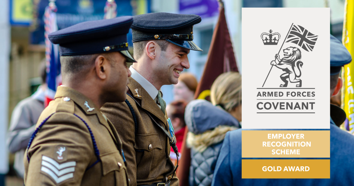 Telent celebrates Gold Award for armed forces support - Telent